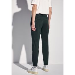 Street One Damen Stoffhose, gr&uuml;n, Gr. 44, unifarben, Stoff, 82% Polyester, 18% Elasthan, Hosen, Middle Waist