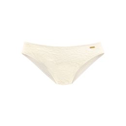 Buffalo Damen Bikini-Hose "Bubble", beige, Gr. 42, Strukturmuster, Obermaterial: 96% Polyamid, 4% Elasthan. Futter: 92% Polyester, 8% Elasthan,