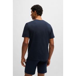 BOSS Herren T-Shirt "Mix&Match T-Shirt R", Gr. XXL, blau, Single Jersey, Obermaterial: 95% Baumwolle, 5% Elasthan, unifarben, Shirts, mit BOSS