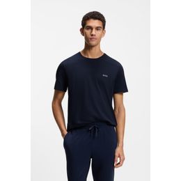 BOSS Herren T-Shirt "Mix&Match T-Shirt R", Gr. XXL, blau, Single Jersey, Obermaterial: 95% Baumwolle, 5% Elasthan, unifarben, Shirts, mit BOSS