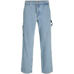 Jack & Jones JACK & JONES Herren Loose-fit-Jeans "JJIEDDIE JJUTILITY SBD 491", blau, Gr. 34, clean, Denim/Jeans, Obermaterial: 100% Baumwolle, Jeans
