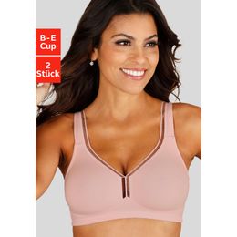 Damen T-Shirt-BH, PETITE FLEUR BY LASCANA, Gr. 80, rosa, Jersey, Obermaterial: 93% Baumwolle, 7% Elasthan, BHs, ohne B&uuml;gel aus Baumwolle &ndash; auch ideal