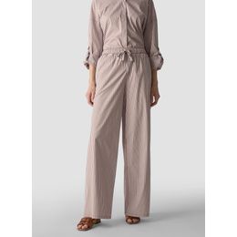 Lecomte Damen Jerseyhose "Hose", beige, Gr. 42, gestreift, 72%Baumwolle 25%Polyamid 3%Elasthan, Hosen