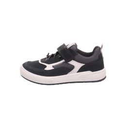 Superfit M&auml;dchen Slip-On Sneaker "MAVERICK WMS: weit", Gr. 34dunkelgrau, wei&szlig;, Nappaleder, Polyester, Veloursleder, unifarben mit Farbeinsatz,