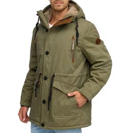 INDICODE Herren Parka "INGillespie"army, Gr. S, unifarben, Web, Obermaterial: 100% Polyester, Jacken