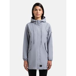 Khujo Damen Kurzmantel "Ameti", grau, Gr. XL, Material: 100% Nylon, M&auml;ntel, Ultraleichter kurzer &Uuml;bergangsmantel