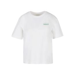 T-Shirt MISS TEE "Miss Tee Cheers And Bubbles Tee", Damen, Gr. 3XL, wei&szlig;, 100% Baumwolle, bedruckt, oversize, Rundhals, Shirts T-Shirt