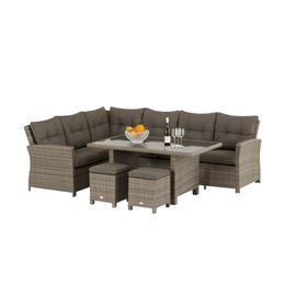 a casa mia Garten-Loungegruppe aus Polyrattan Bregenz &brvbar; grau &raquo; H&ouml;ffner