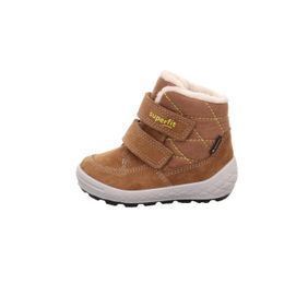 Superfit M&auml;dchen Winterboots "GROOVY 2.0, WMS: mittel", Gr. 28, braun, Polyester, Veloursleder, Schuhe, Snowboots mit GORE-TEX, Gr&ouml;&szlig;enschablone zum