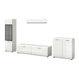 H&ouml;ffner Wohnkombination &brvbar; wei&szlig; &brvbar; Ma&szlig;e (cm): B: 305 H: 160 &raquo; H&ouml;ffner