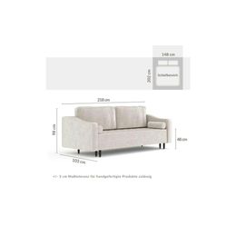 maison de r&ecirc;ve Einzelsofa Zyia &brvbar; creme &brvbar; Ma&szlig;e (cm): B: 218 H: 98 &raquo; H&ouml;ffner