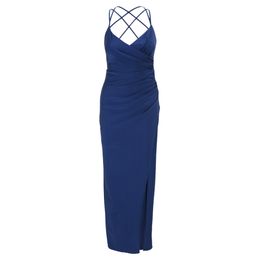Vera Mont Damen Abendkleid "Damen figurbetont", blau, Gr. 36, Jersey, Obermaterial: 82% Polyamid, 18% Elasthan. Futter: 100% Polyester, Kleider,