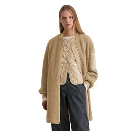 Marc O'Polo MARC O'POLO Damen Kurzmantel "aus weichem Curly-Pl&uuml;sch"soft mocca, Gr. 32, unifarben, Obermaterial: 100% Polyester. F&uuml;llung: 100% Polyester. Futter: