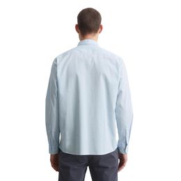Marc O'Polo MARC O'POLO Herren Langarmhemd, blau, Gr. S, Obermaterial: 100% Baumwolle, Hemden, regular fit aus Bio-Baumwolle, Button-down-Kragen, mit Struktur