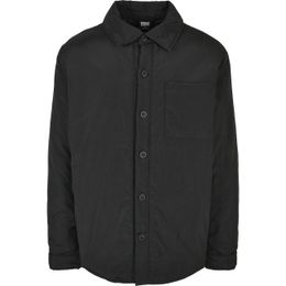 Urban Classics Herren Funktionsmantel "Urban Classics Herren Padded Nylon Shirt Jacket"schwarz, Gr. L, 100% Polyamid, M&auml;ntel