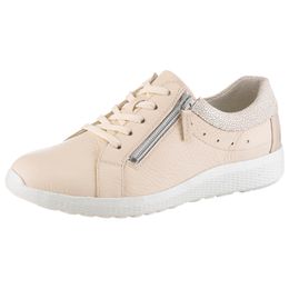 Waldl&auml;ufer WALDL&Auml;UFER Damen Schn&uuml;rschuh "IRA", Gr. 4sand, goldfarben, Nappaleder, Veloursleder, unifarben mit Farbeinsatz, Schuhe, Sneaker, Freizeitschuh,