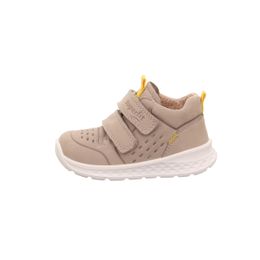 Superfit Kinder Klettschuh "BREEZE, WMS: mittel", Gr. 30beige, gelb, Nubukleder, Schuhe, Sneaker mit halbhohem Schaft, Gr&ouml;&szlig;enschablone zum Download