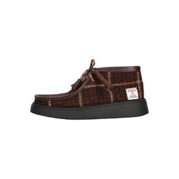 Clarks Herren Schn&uuml;rschuh "Torview", Gr. 42,5, braun, Kunstfaser, Schuhe, mit handgefertigtem Harris-Tweed