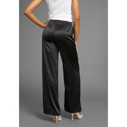 Laura Scott Damen Schlupfhose, schwarz, Gr. 38, unifarben, Web, Obermaterial: 95% Polyester, 5% Elasthan, Hosen, mit Elastikbund