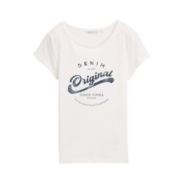 Tom Tailor Denim T-Shirt Damen Gr&ouml;&szlig;e S navy / offwhite