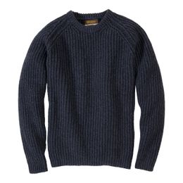 Fisherman out of Ireland Fisherman Rippenpullover, 50 - Dunkel indigo/Schwarz, aus Wolle