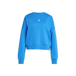 adidas Sportswear Sportsweatshirt 'ESSENTIALS SMALL LOGO FEEL COZY' Damen Gr&ouml;&szlig;e XS azur / wei&szlig;