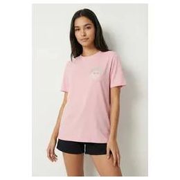 Kurzarmshirt Only "ONLKITA S/S TEE JRS NOOS", Damen, Gr. S, rosy touch print:smiley sunshine, Jersey, Obermaterial: 100% Baumwolle, bedruckt, regular fit normal, Rundhals, Shirts, Baumwolle, regular fit