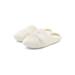 Vivance Dreams Pantolette 'Hausschuh, Pantoffel, Clog,' beige Gr. 39 f&uuml;r Damen. Mit Schriftzug