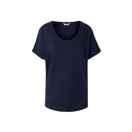 Tchibo - Shirt aus Leinenmix - Damen - Gr. L - dunkelblau
