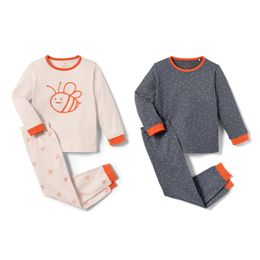 Tchibo - 2 Kleinkinder-Pyjamas - Kinder - Gr. 98/104 - dunkelblau