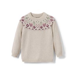 Tchibo - Kinder-Strickpullover - M&auml;dchen - Gr. 122/128 - creme