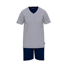 Tom Tailor Shorty-Pyjama-Set &raquo;Nevada&laquo; - Herren - Gr. L - dunkelblau/gestreift