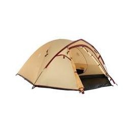 Coleman Darwin 4 Plus Summer, Zelt beige/dunkelrot
