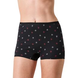 Damen Panty schwarz + rot + schwarz-bedruckt, Gr&ouml;&szlig;e 38