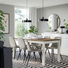 IKEA &Aring;LHULT / NORDMANSSK&Auml;R Tisch und 6 St&uuml;hle