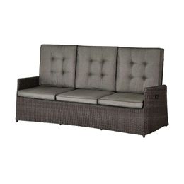 a casa mia Garten-Sofa 3-Sitzer Padua grau Ma&szlig;e (cm): B: 211 H: 106 T: 80.0 &raquo; M&ouml;bel Kraft