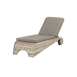 a casa mia Polyrattan-Gartenliege Sylt creme Ma&szlig;e (cm): B: 63,5 H: 98 &raquo; M&ouml;bel Kraft