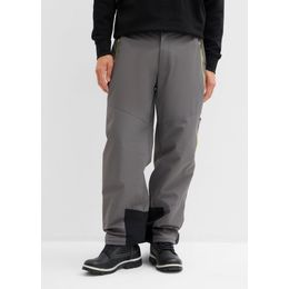 bonprix Thermo-Funktionshose in Regular Fit, grau, Gr.62, warme Funktionshose aus wasserabweisendem Material
