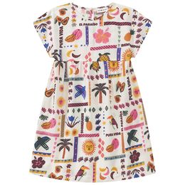 Topolino M&auml;dchen Leinen-Kleid mit Allover-Print
