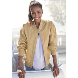French Connection Blouson beige Gr. M (40/42) f&uuml;r Damen. Mit Badge. L&auml;ssig Geschnitten. Nachhaltig.