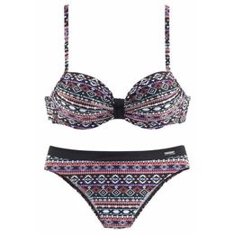 Lascana Set: B&uuml;gel-Bikini mehrfarbig Gr. 42 Cup C. Mit B&uuml;gel