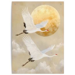 SONSTIGE Outdoor Poster MOON CRANES