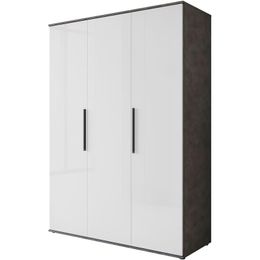OTTO home Kleiderschrank &raquo;LAGOS W&auml;scheschrank, Garderobe, schwarze Griffe, Made in Europe&laquo; Moderner Dreht&uuml;renschrank, FSC-zertifiziert, 
