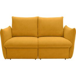 LOOKS by Wolfgang Joop Schlafsofa &raquo;LOOKS XII&laquo; mit Bettfunktion, Kissenoptik, Boxspring-Polsterung orange 92% Polyester, 8% Nylon