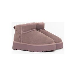 NICEBAY Leder-Boots "Mina" in Rosa - 71% | Gr&ouml;&szlig;e 40 | Damen-stiefel
