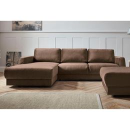 OTTO home Ecksofa &raquo;Hobro L-Form&laquo; in 3 Bezugsqualit&auml;ten in vielen Farben, Design by Morten Georgsen braun Luxus-Microfaser Lederoptik (100% Polyester);