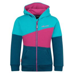 Trollkids Sweatjacke "Alesund" in T&uuml;rkis/ Pink/ Blau - 41% | Gr&ouml;&szlig;e 98 | Kinder-sweatshirts-jacken