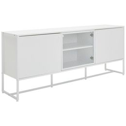 Novel Sideboard, Wei&szlig;, Metall, 3 F&auml;cher, 180x75x41 cm, stehend, Wohnzimmer, Kommoden & Sideboards, Sideboards