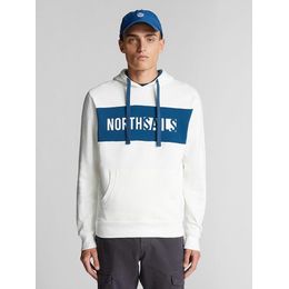 North Sails Hoodie in Wei&szlig; /Dunkelblau - 46% | Gr&ouml;&szlig;e M | Herren-plussize