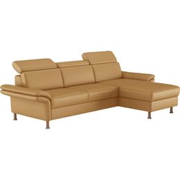 Home Affaire Ecksofa &raquo;Calypso L-Form&laquo; mit motorischen Funktionen im Sofa und Recamiere gelb 100% Polyester